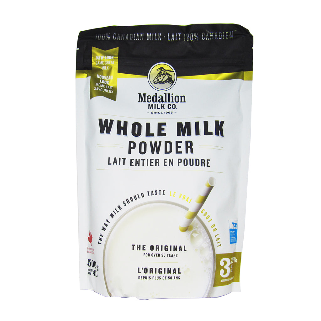 Medallion - Whole Milk Powder (500g for 4 Litres of Milk) – AvivaHealth.com
