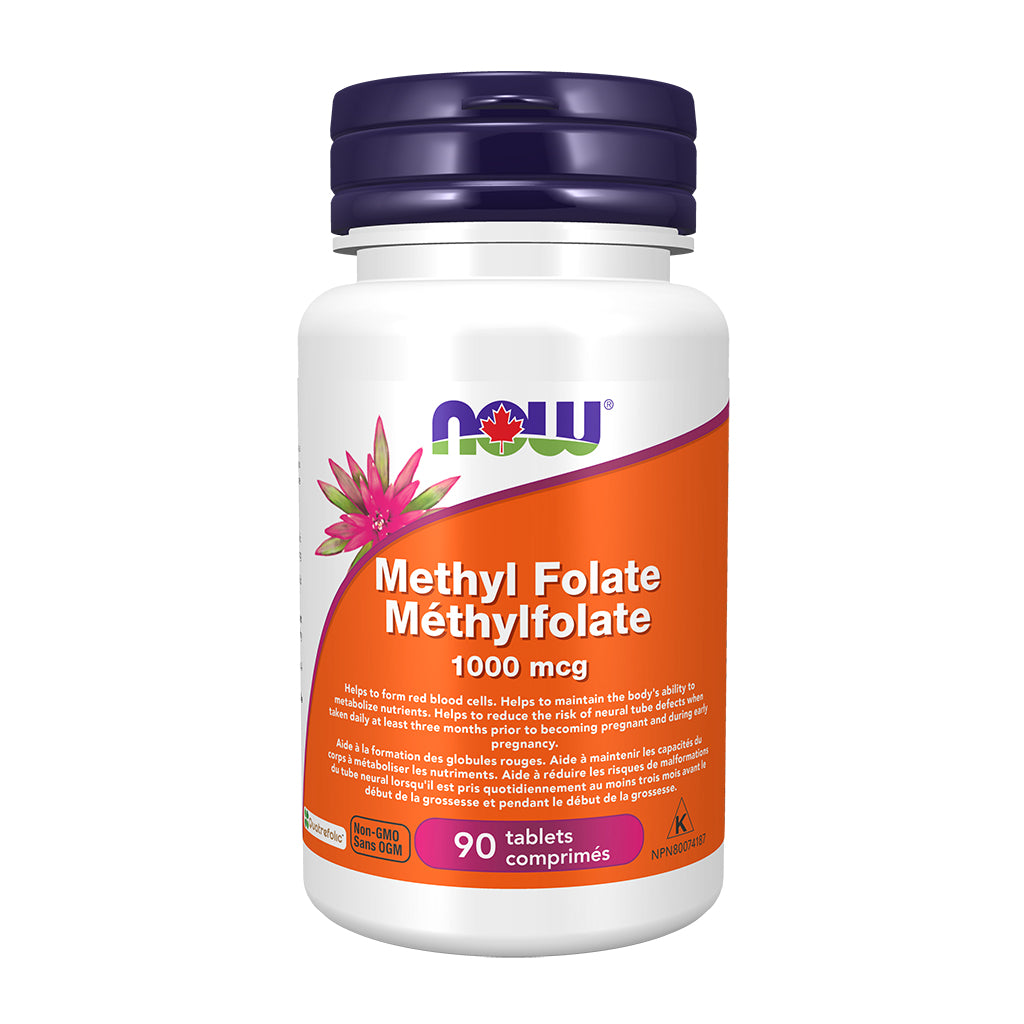 NOW - Methyl Folate (1000 mcg Vitamin B9 Tablets) – AvivaHealth.com