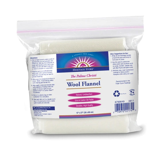 Heritage Store - Wool Flannel (Castor Oil Pack) – Aviva Natural Health ...