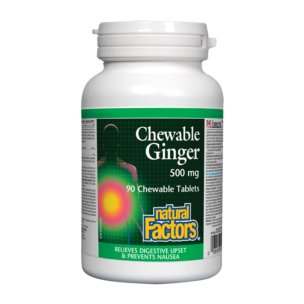Natural Factors - Chewable Ginger Tablets – AvivaHealth.com