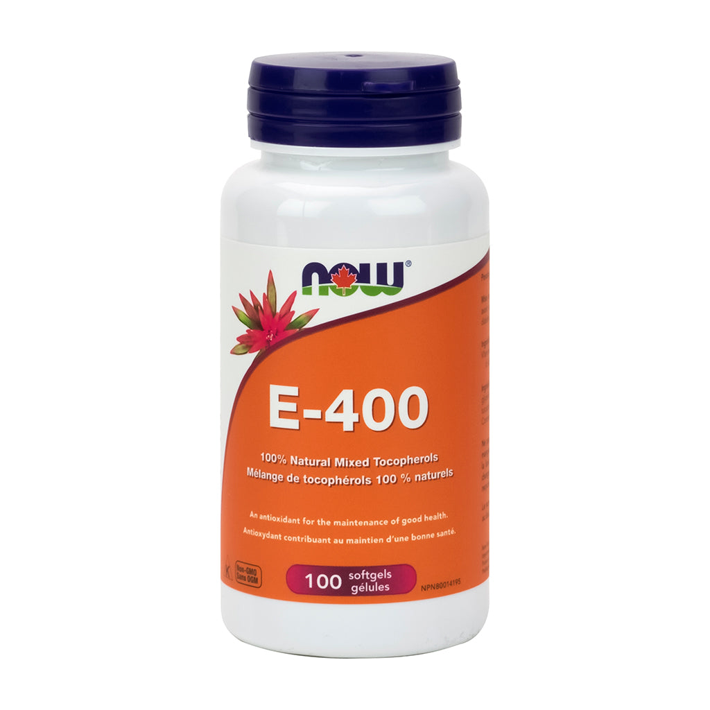 NOW - E-400 (100% Natural Mixed Tocopherols) - 400 IU Vitamin E ...