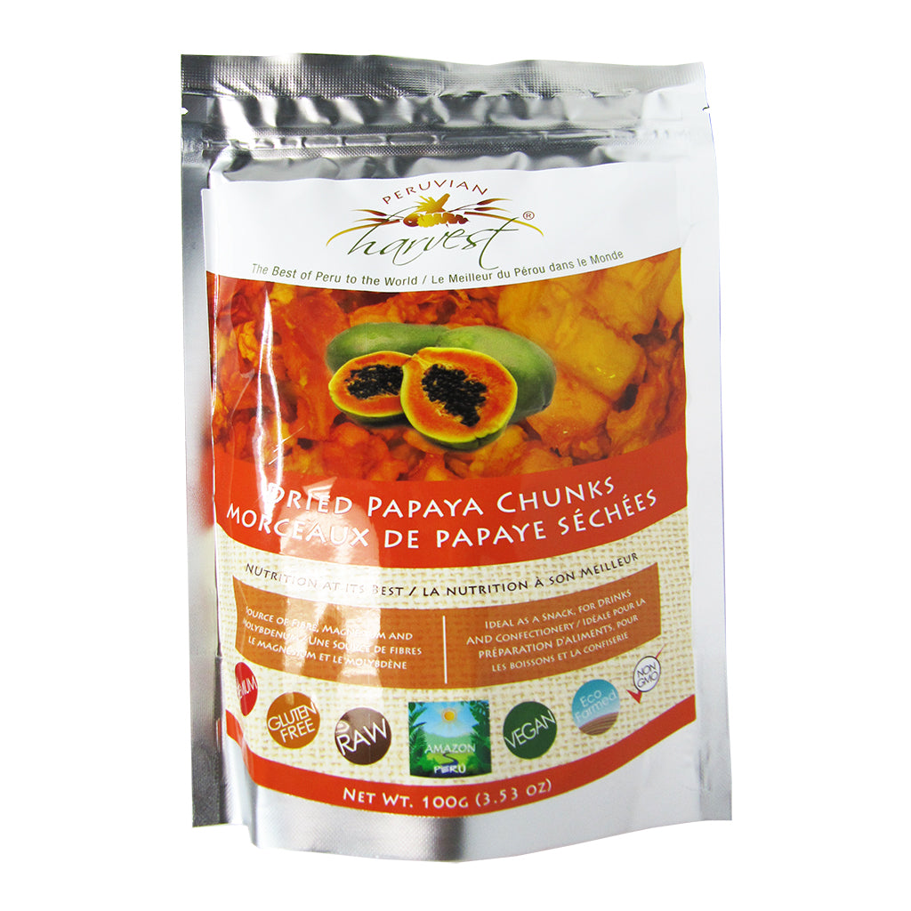 Peruvian Harvest - Dried Papaya Chunks – AvivaHealth.com