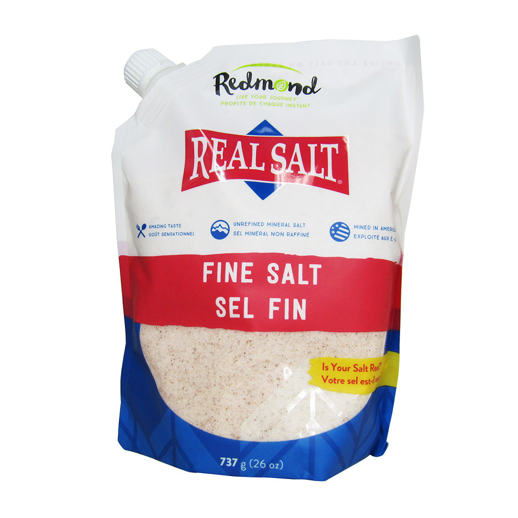 Redmond Real Salt - Fine Salt (Unrefined Pink Mineral Salt ...
