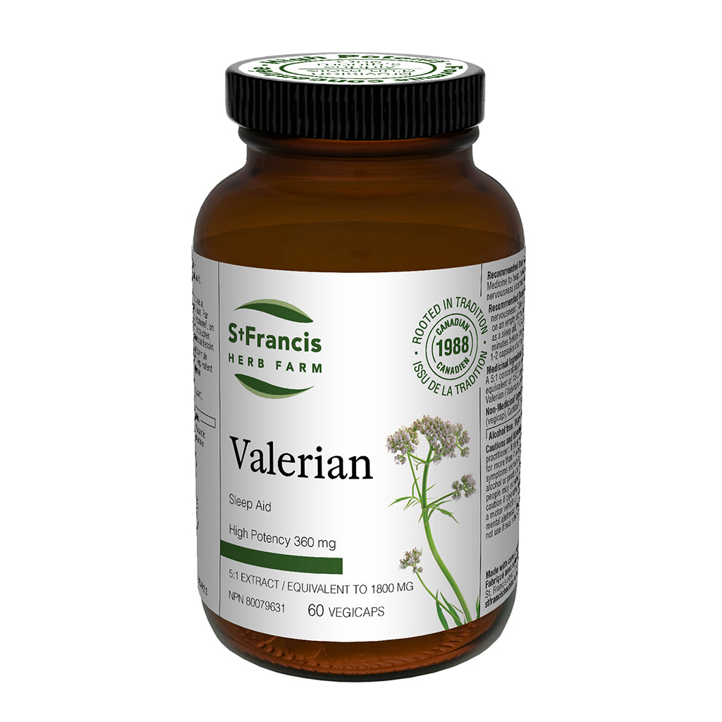 St. Francis Herb Farm - Valerian (Tincture & Capsules) – AvivaHealth.com